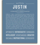 Justin | Name Art Print – Name Stories