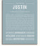 Justin | Name Art Print – Name Stories