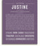 Justine | Name Art Print – Name Stories