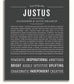 Justus | Name Art Print – Name Stories