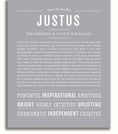 Justus | Name Art Print – Name Stories