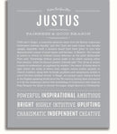 Justus | Name Art Print – Name Stories