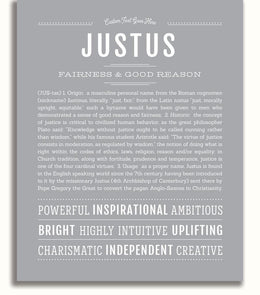 Justus | Name Art Print – Name Stories