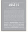 Justus | Name Art Print – Name Stories