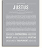 Justus | Name Art Print – Name Stories