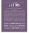Justus | Name Art Print – Name Stories