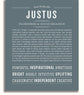 Justus Personalized Name Meaning Art Prints – Name Stories