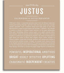 Justus | Name Art Print – Name Stories