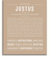 Justus | Name Art Print – Name Stories