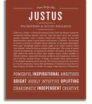Justus | Name Art Print – Name Stories