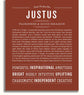 Justus | Name Art Print – Name Stories