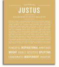 Justus | Name Art Print – Name Stories