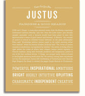 Justus | Name Art Print – Name Stories