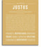 Justus | Name Art Print – Name Stories