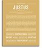 Justus | Name Art Print – Name Stories