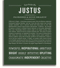 Justus | Name Art Print – Name Stories