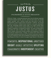 Justus | Name Art Print – Name Stories