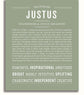Justus | Name Art Print – Name Stories