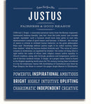 Justus | Name Art Print – Name Stories