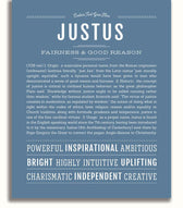 Justus | Name Art Print – Name Stories