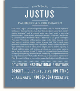 Justus | Name Art Print – Name Stories