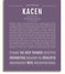 Kacen | Name Art Print – Name Stories