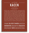 Kacen Personalized Name Meaning Art Prints – Name Stories