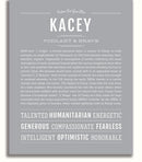 Kacey (female) | Name Art Print – Name Stories