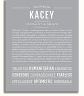 Kacey (female) | Name Art Print – Name Stories