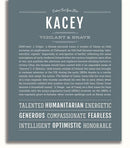 Kacey (female) | Name Art Print – Name Stories