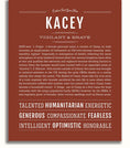 Kacey (female) | Name Art Print – Name Stories