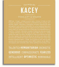 Kacey (female) | Name Art Print – Name Stories