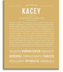 Kacey (female) | Name Art Print – Name Stories