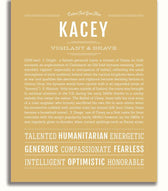 Kacey (female) | Name Art Print – Name Stories