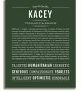 Kacey (female) | Name Art Print – Name Stories