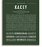Kacey (female) | Name Art Print – Name Stories