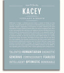 Kacey (female) | Name Art Print – Name Stories