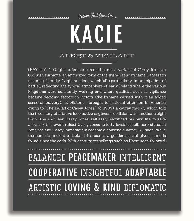 Kacie | Name Art Print – Name Stories