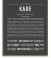 Kade | Name Art Print – Name Stories