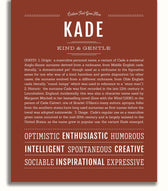 Kade | Name Art Print – Name Stories