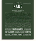 Kade | Name Art Print – Name Stories