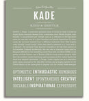 Kade | Name Art Print – Name Stories