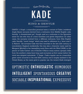 Kade | Name Art Print – Name Stories