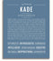 Kade | Name Art Print – Name Stories