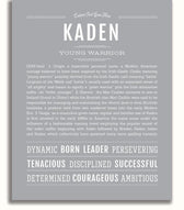 Kaden | Name Art Print – Name Stories