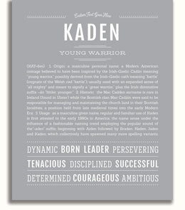 Kaden | Name Art Print – Name Stories