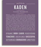 Kaden | Name Art Print – Name Stories