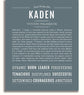 Kaden | Name Art Print – Name Stories