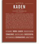 Kaden | Name Art Print – Name Stories