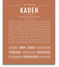 Kaden | Name Art Print – Name Stories
